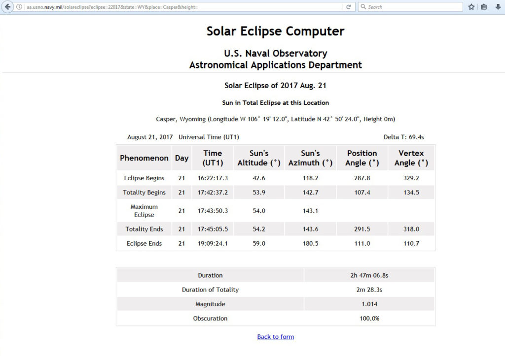 Local Eclipse Calculators | Blog.JimDoty.com
