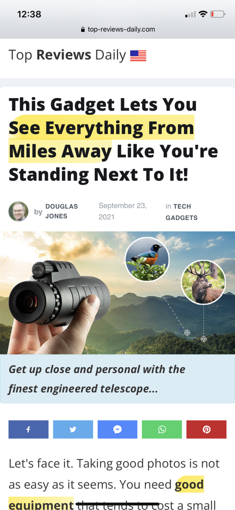 The Starscope Monocular, It Is The Same Old Scam | Blog.JimDoty.com