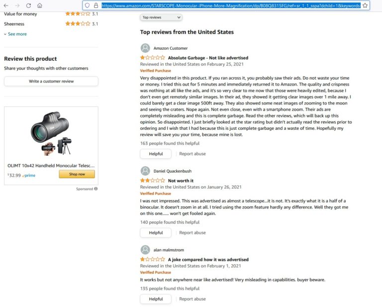 The Starscope Monocular, It Is The Same Old Scam | Blog.JimDoty.com